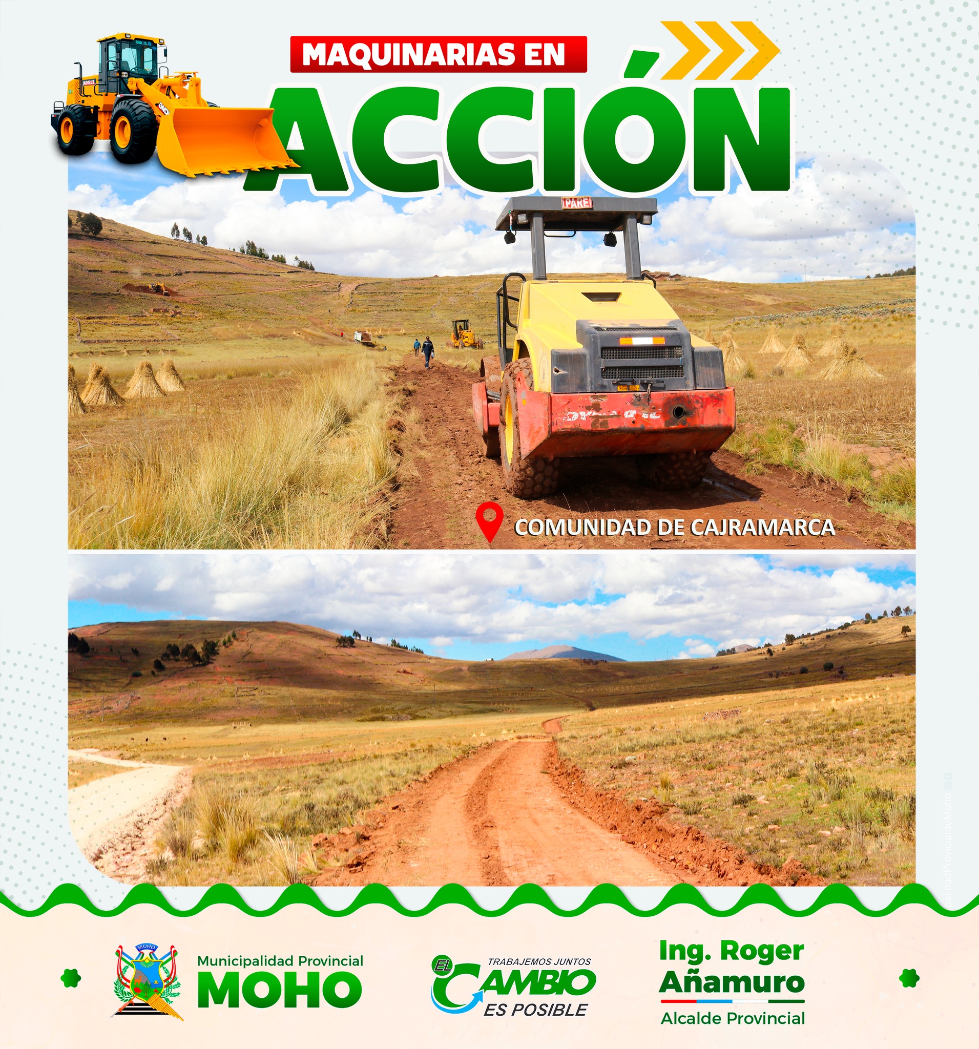 MAQUINARIAS EN ACCIÓN, APERTURA DE VÍA QUE IMPULSA EL PROGRESO RURAL ...