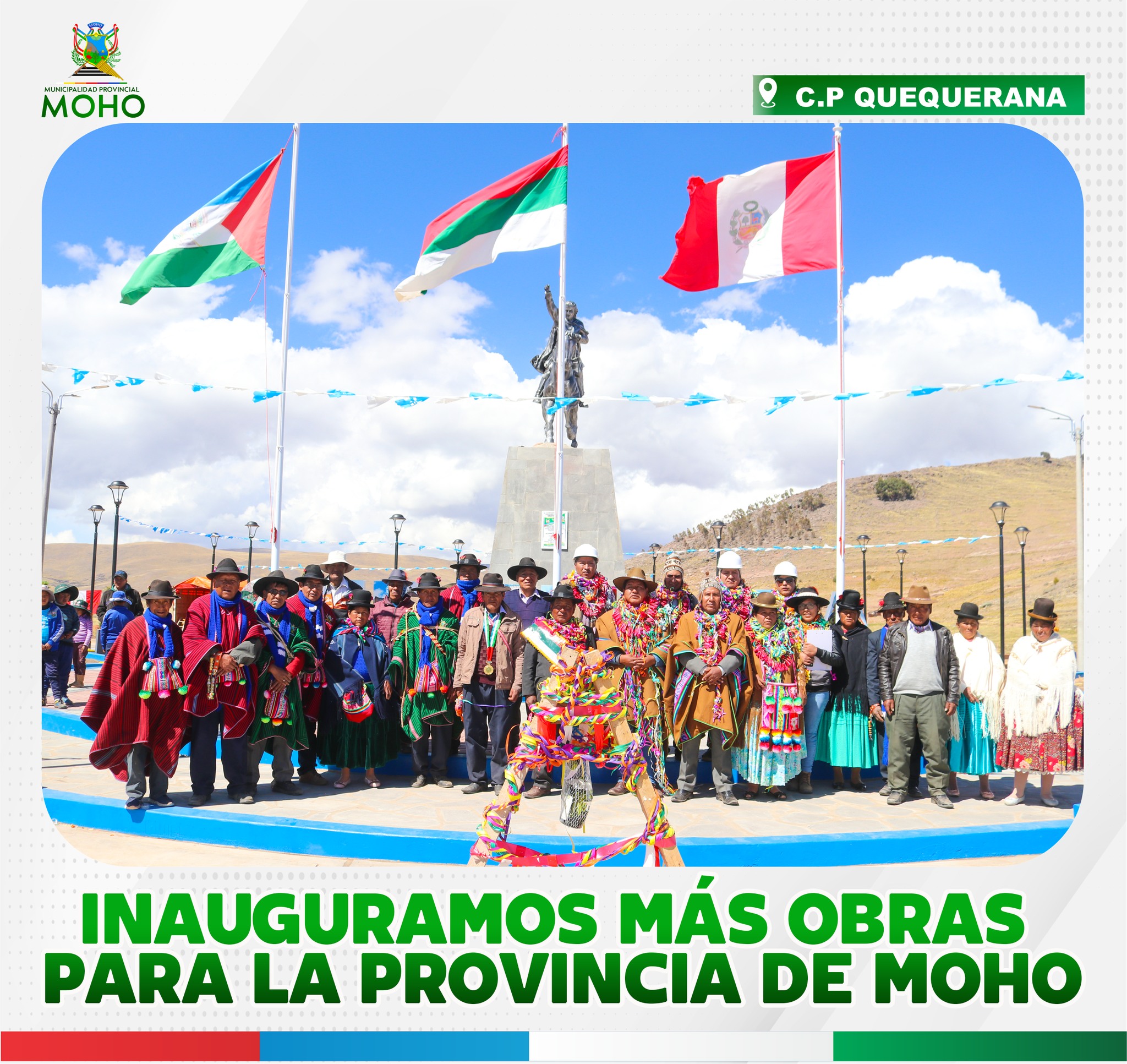 ALCALDE PROVINCIAL DE MOHO, INAUGURA LA MODERNA PLAZA DE ARMAS DEL ...